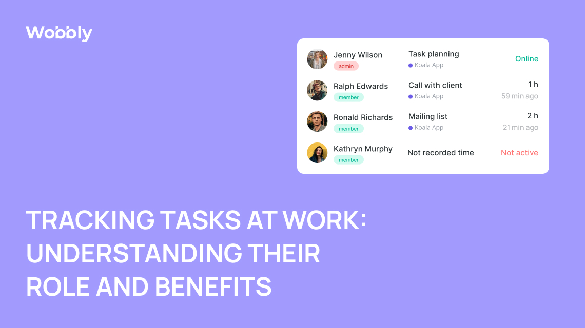 Seguimiento de tareas en el trabajo: comprender su papel y beneficios — Wobbly